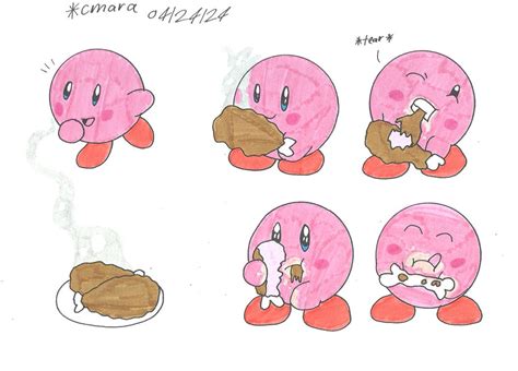 Kirby Eats Some Chicken By Cmara On Deviantart