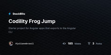 Codility Frog Jump Stackblitz