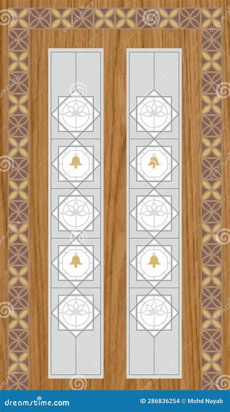 Wooden Door Design Mdf Cnc Router Vector Illustration CartoonDealer Com