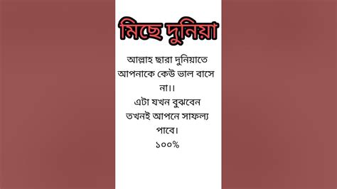 মিছে দুনিয়া।। Viralvideo Islamc ইসলামীক Youtube