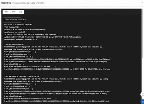 Deadlock Analysis Database Autonomy Service Alibaba Cloud Documentation Center