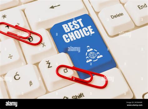 Inspiration Showing Sign Best Choice Business Idea Act Of Picking Or Deciding Between Two Or