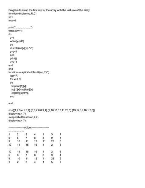 Programming In Lua String And Array Pdf