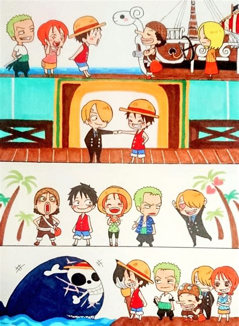 Nami Monkey D Luffy Roronoa Zoro Sanji Usopp And More One Piece Drawn By Pupil