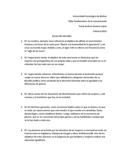 Fundamentos De Comunicacion Paula Pdf Feminismo Estudios De Género
