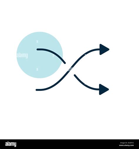 Shuffle Vector Icon Crossed Arrows Media Player Button Random Music Order Stock Vector Image