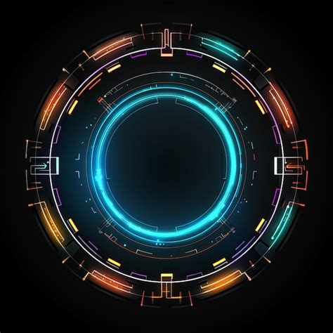 Premium Photo Abstract Hud Gui Ui Circular Shape