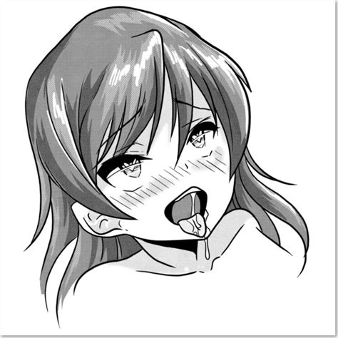 Ahegao Pleasure Face Ecchi Hentai Otaku Girl Waifu Waifu Posters