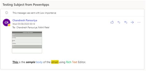 Powerapps Send Email