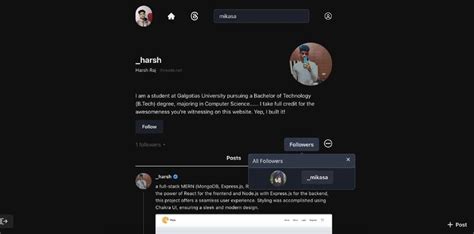 Mernstack Fullstackdevelopment Threadsclone Webdevelopment Harsh Raj