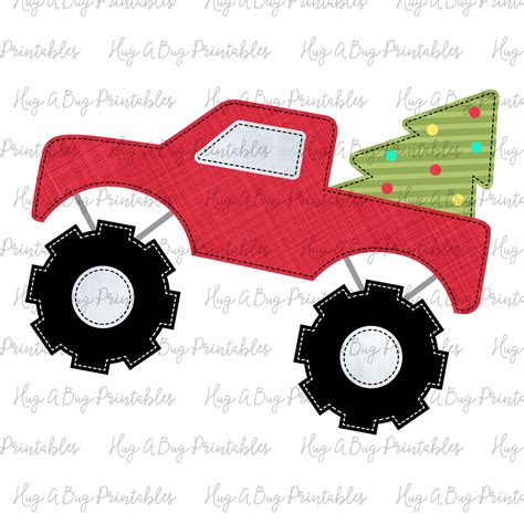 Tree Truck Faux Applique Digital File PNG Hug A Bug Printables