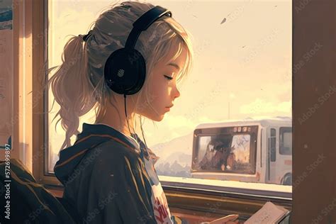 Anime Girl In Headphones