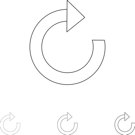 Arrow Restore Refresh Bold And Thin Black Line Icon Set 17994034 Vector Art At Vecteezy