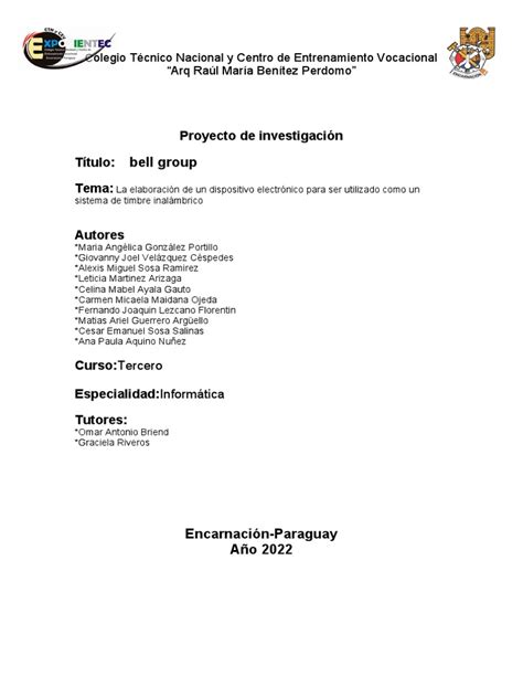 Proyecto De Investigación 290822 Pdf Relé Arduino