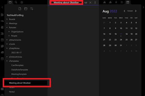 Taking Notes With Obsidian