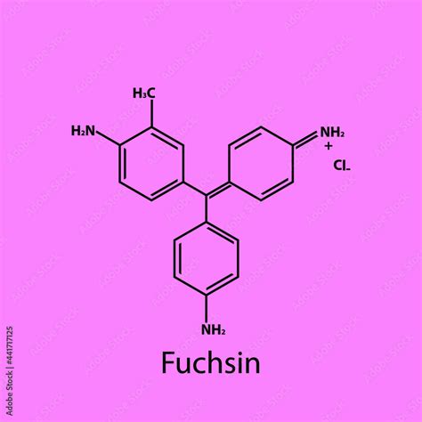 Fuchsin Dye Biomolecule Molecular Formula Skeletal Molecule Structure