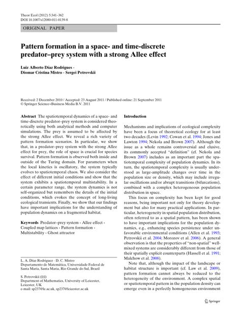 Pdf Pattern Formation In A Space And Time Discrete Predatorprey