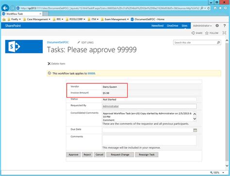 Updating The Task Approval Form For The “out Of Box” Sharepoint