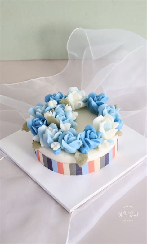 정희병과 행사주문떡케이크 Ft블루로즈 플라워 떡케이크주문떡케이크 광진구 강동구 송파구 떡 네이버 블로그