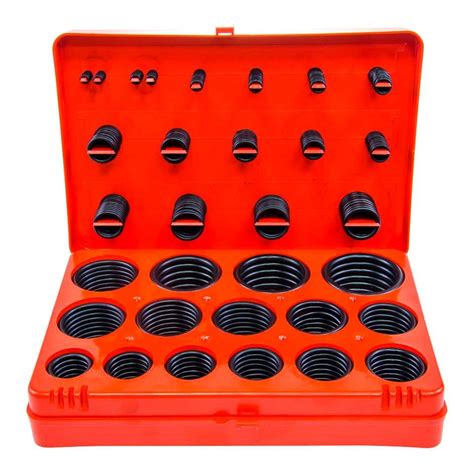Набор резиновых уплотнительных колец O Ring 30 размеров 382шт кейс КРАСНЫЙ Kr арт Kr5427