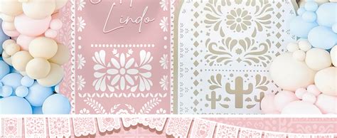 Mehofond Cielito Lindo Backdrop 5x7ft Pink Mexican Fiesta