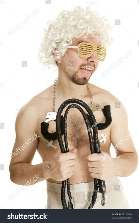 Man Wig Whip Handcuffs Lover Sex Stock Photo Shutterstock