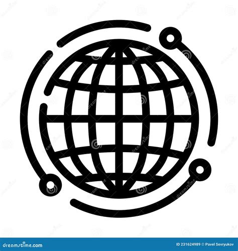 Globalization Line Icon Monochrome Simple Globalization Outline Icon For Templates Web Design