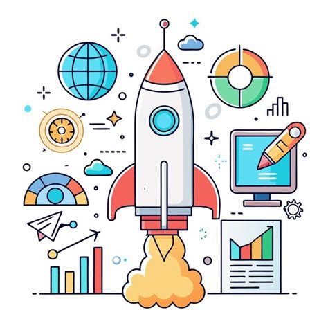 Launch Your Business With Datadriven Growth Success Premium Ai Generated Vector