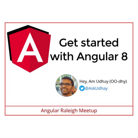 get started with angular 8