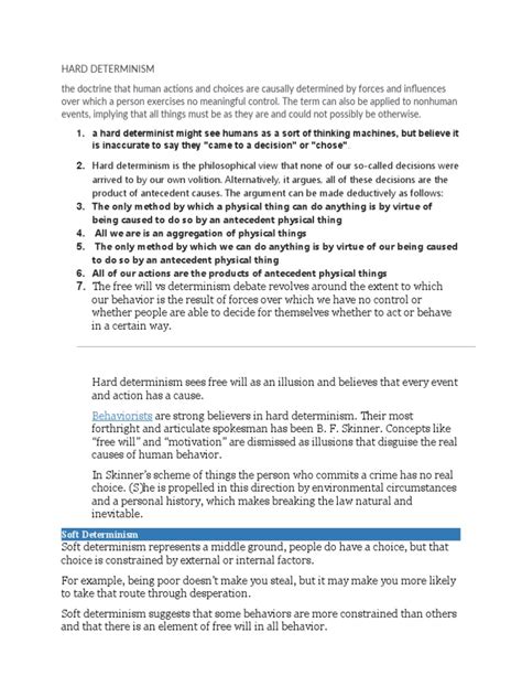hard determinism pdf juvenile delinquency determinism