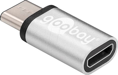 Goobay Usb C Male To Usb Micro B Female Silver At Reichelt Elektronik
