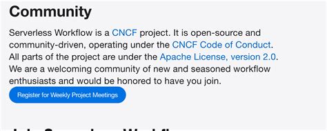 How Do I Register For The Weekly Project Meetings · Serverlessworkflow