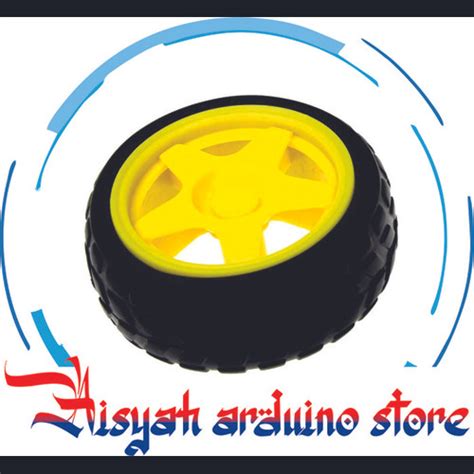 Jual Roda Untuk Motor Dc Gearbox Ban Wheel Tire Smart Car Arduino