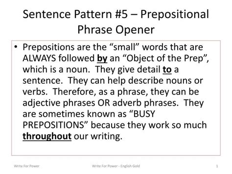 Prepositional Sentence Openers At Elisa Champagne Blog