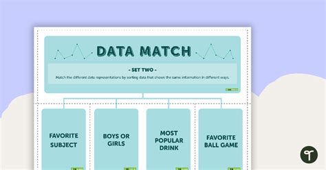 Data Match Game Cards Set 2 Teach Starter