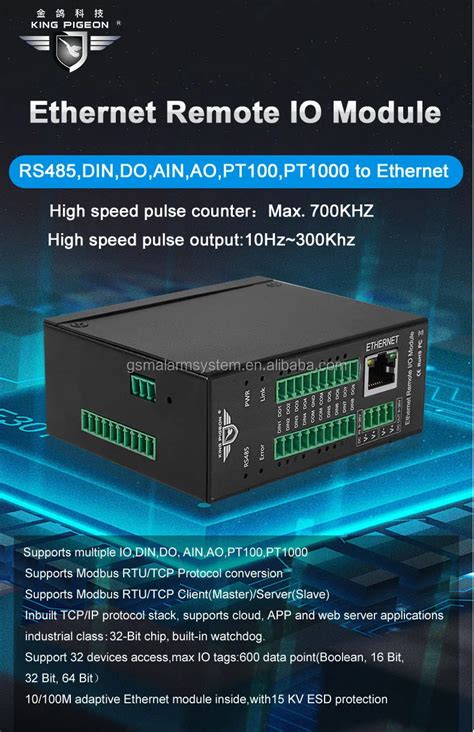 8 Rtd Pt100 Pt1000 Modbus Tcp Ethernet Remote Data Acquisition I O Module Buy Pt100 Remote Io