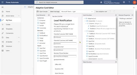 Register Response From Custom Adaptive Cards Sent From Power Automate