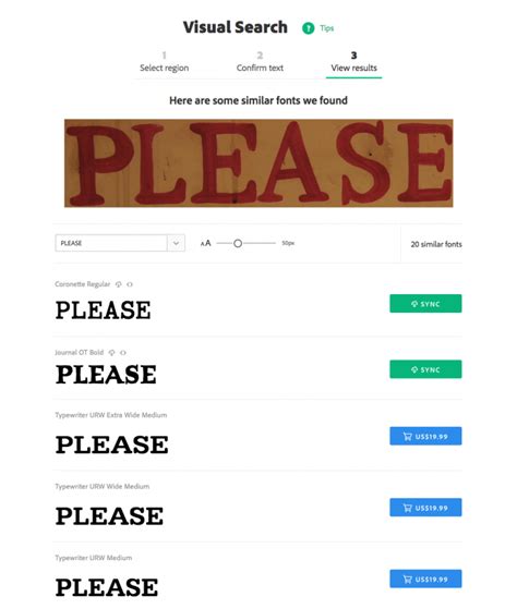 the typekit blog now in early access visual search on typekit