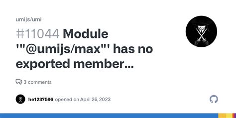 Module Umijsmax Has No Exported Member Usemodelts2305
