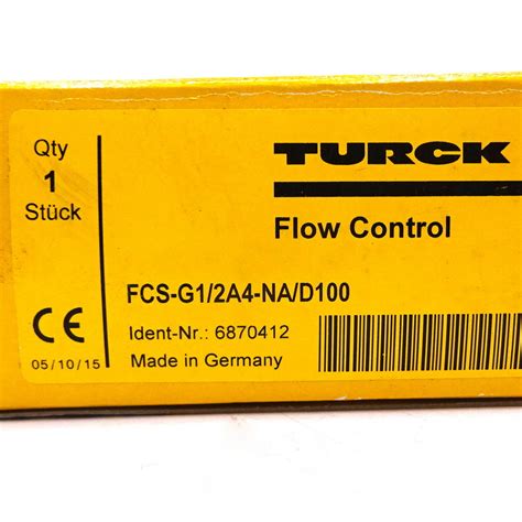 Flow Sensor Fcs G1 2a4 Na D100 Turck Axxa Motor Control And Automation