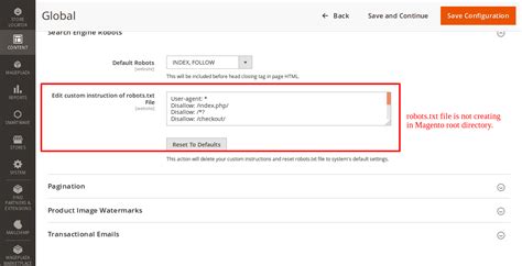 Magento2 Magento 2 Robotstxt File Is Not Creating In Root Directory After Enabling Settings