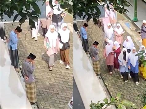 Viral Santri Laki Laki Tutup Mata Saat Santriwati Lewat Netizen Menjaga Ilmu Dan Hafalan