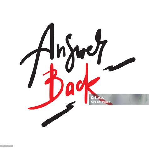 다시 대답 간단한 영감 동기 부여 따옴표 손으로 그린 글자 청소년 속어 숙어 영감을 주는 포스터 티셔츠 가방 컵 카드 전단지 스티커 배지를 인쇄하세요 귀여운 재미 벡터 쓰기