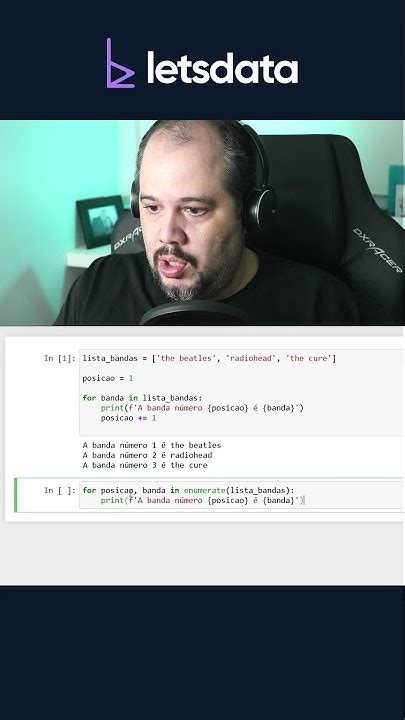 Criar Um Contador Automaticamente Com Enumerate Em Python Shorts Youtube