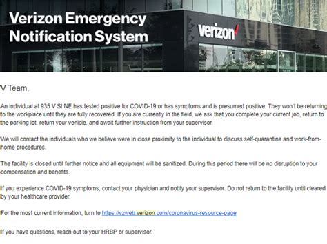 March 22 Verizon Emergency Notification
