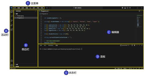 vscode软件操作界面ui布局 各个功能区域划分及其名称称呼 vscode页面布局 csdn博客