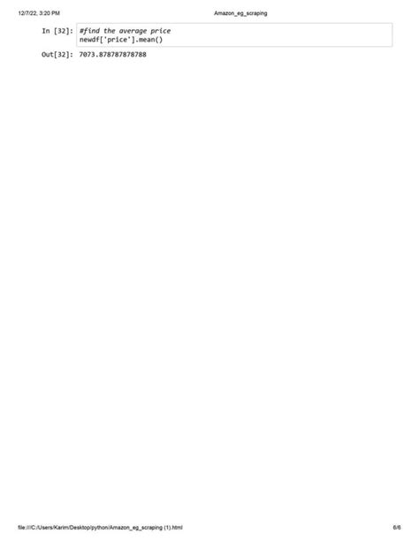 I Juat Finished Python Script That Scraping Data From Amazon Egypt