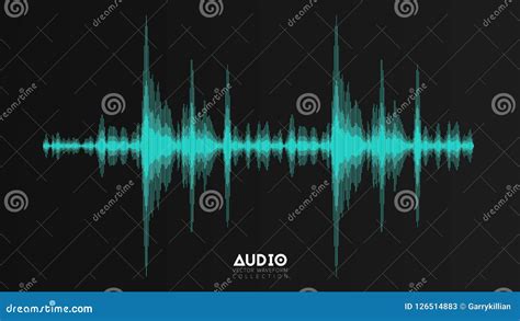 Vector Echo Audio Wavefrom Abstract Music Waves Oscillation Futuristic Sound Wave