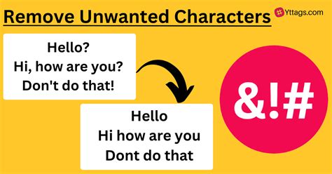 Remove Unwanted Characters Yttags