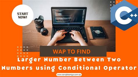 Write A C Program To Find Larger Number Between Two Numbers Using Conditional Operator